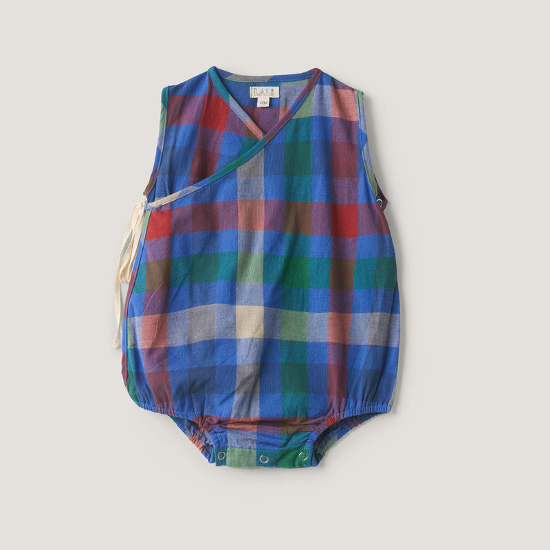 WRAP ONESIE, BIG BLUE CHEX – Lali