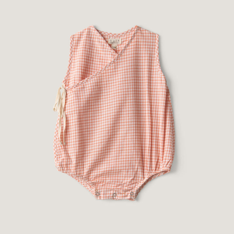 WRAP ONESIE, CANTALOUPE CHEX – Lali