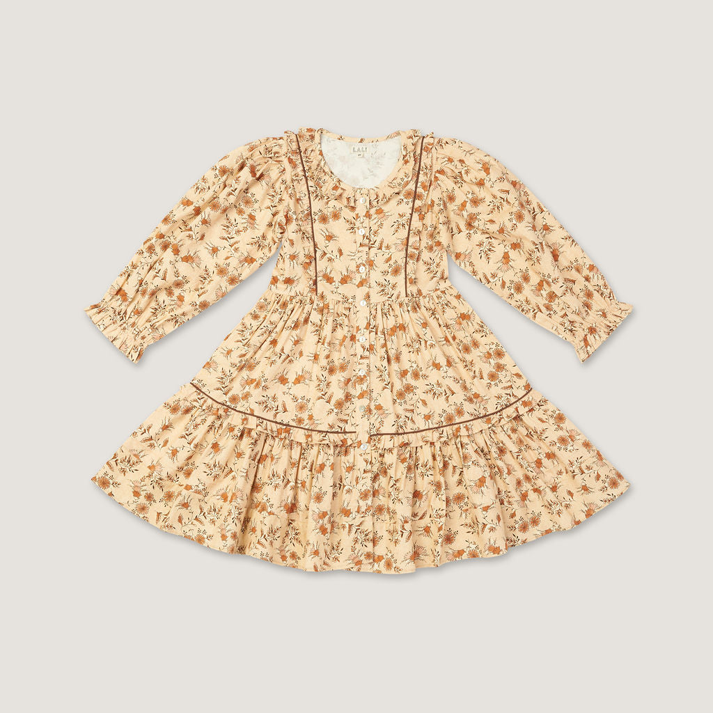 RUFFLE IVY DRESS, AUTUMN FLORAL – Lali
