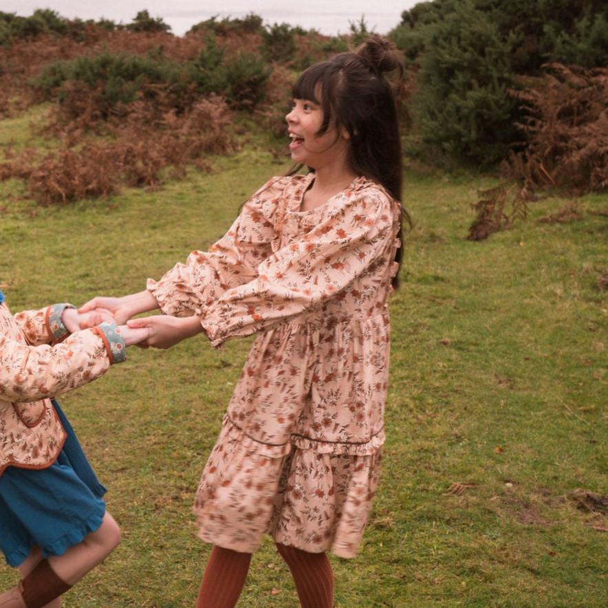 RUFFLE IVY DRESS, AUTUMN FLORAL – Lali